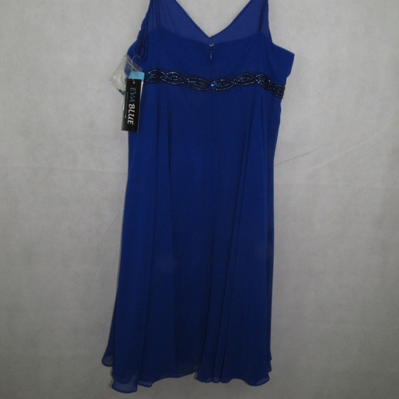 Eva Blue | Dresses | Eva Blue Strap Dress Size 4 Sleeveless Beaded New ...